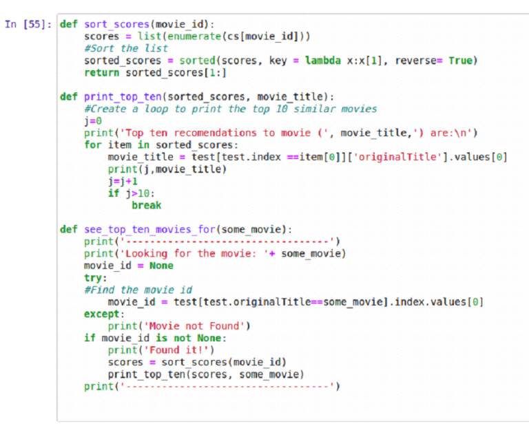 Python Recommendation Systems - asap developers